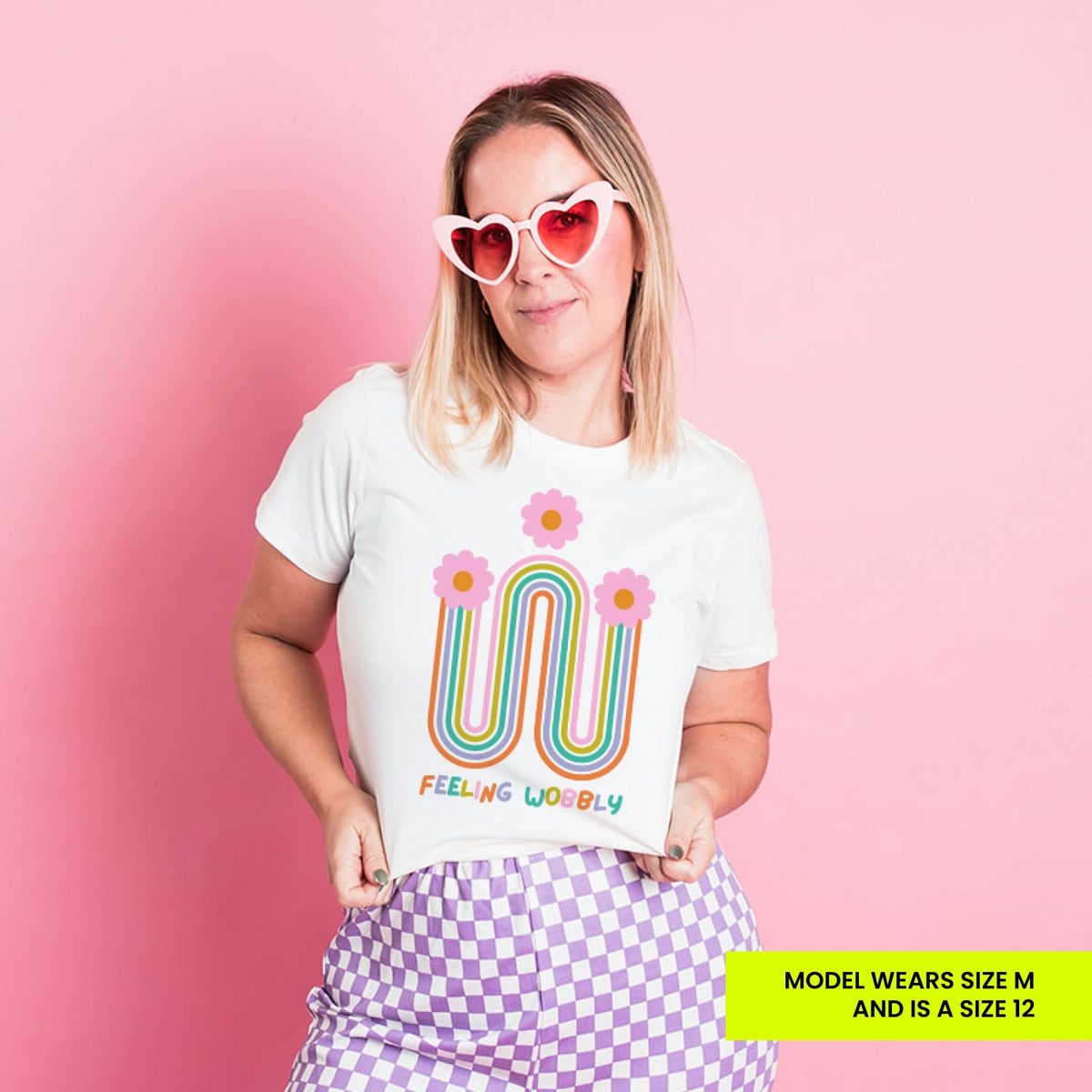 Feeling Wobbly Floral White Womens Tee – Confetti Rebels